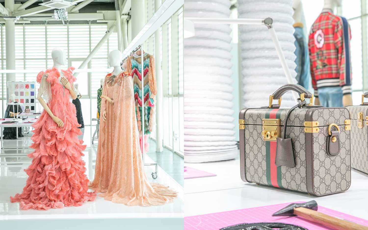 《Gucci Art Lab藝術實驗工坊》首度將佛羅倫斯藝術工坊搬來台北，VIP現場體驗高級製包工藝與頂級訂製禮服的絕代風華。｜新光三越 | 新光百貨首頁 | 最新優惠 | SKM官方網站